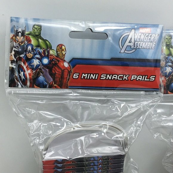 Marvel | Party Supplies | Marvel Avengers Mini Snack Pails Candy Treat ...